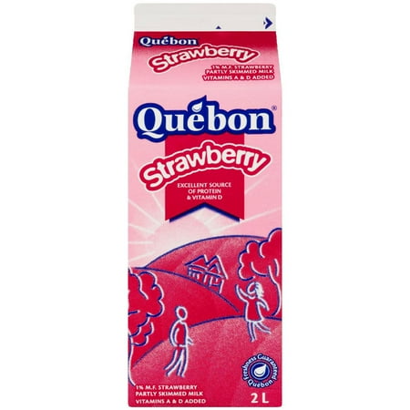 Québon Strawberry Partly Skimmed 1% Milk | Walmart Canada