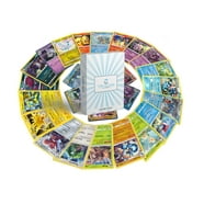 100 Assorted Pokemon Trading Cards with 7 Bonus Free Holo Foils ...