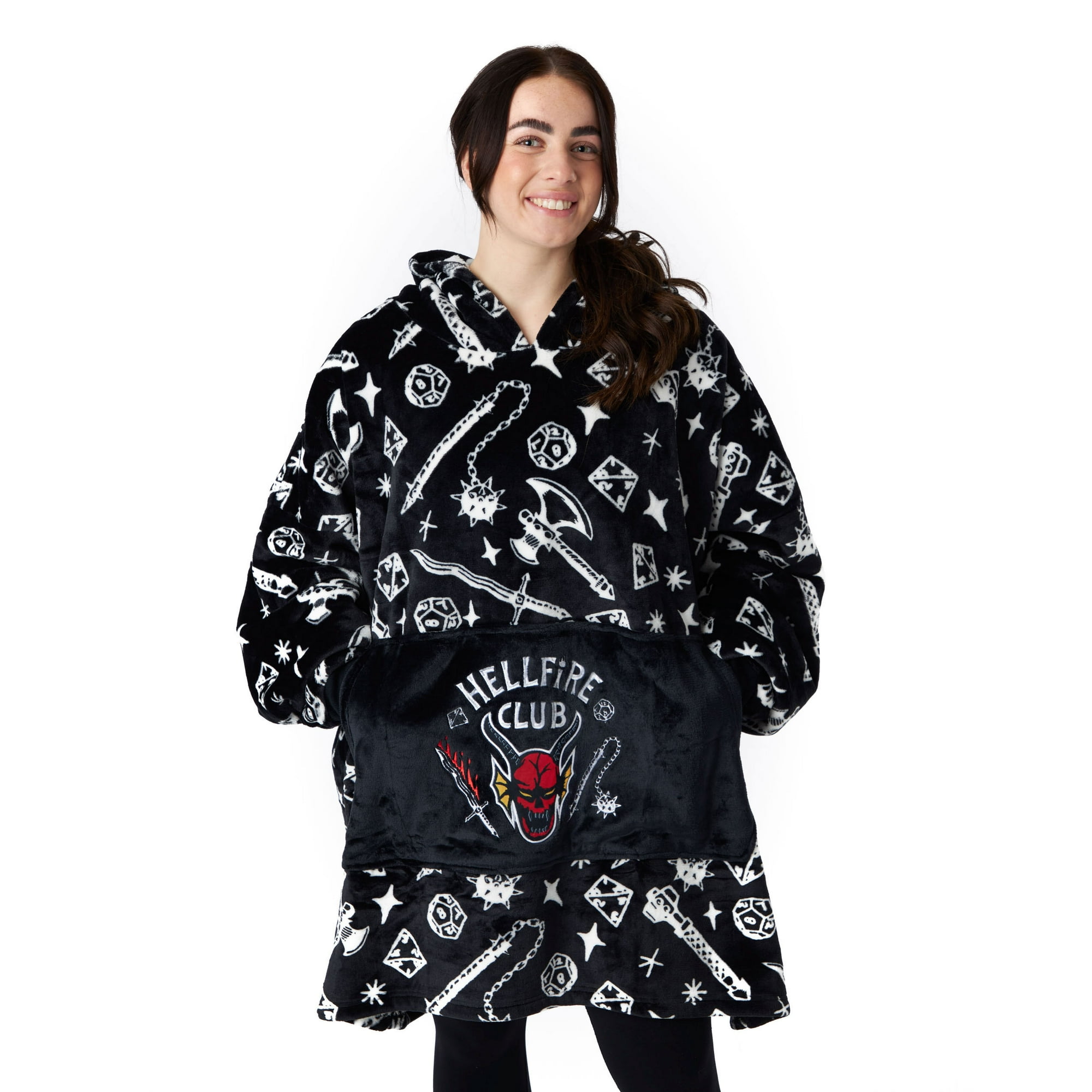 Click here for Stranger Things Unisex Black Blanket Hoodie prices