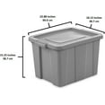Sterilite 18 Gallon Plastic Storage Tote Container Bin w/ Lid 6 Pack ...