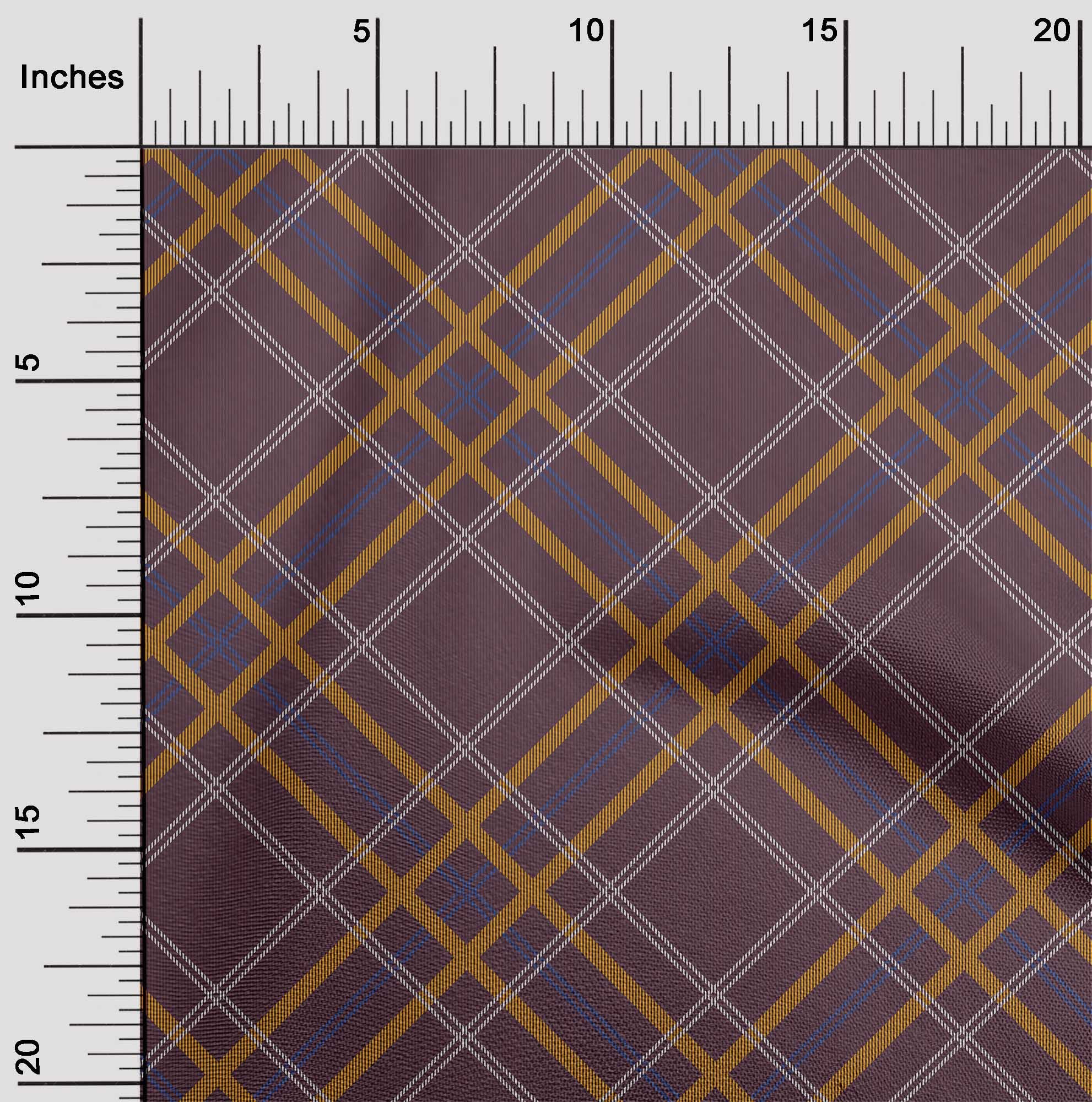 oneOone Viscose Chiffon Fabric Tartan Check Print Fabric BTY 42 Inch ...