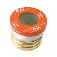 Bussmann BP/TL-20 20 Amp Time Delay, Loaded Link Edison Base Plug Fuse ...