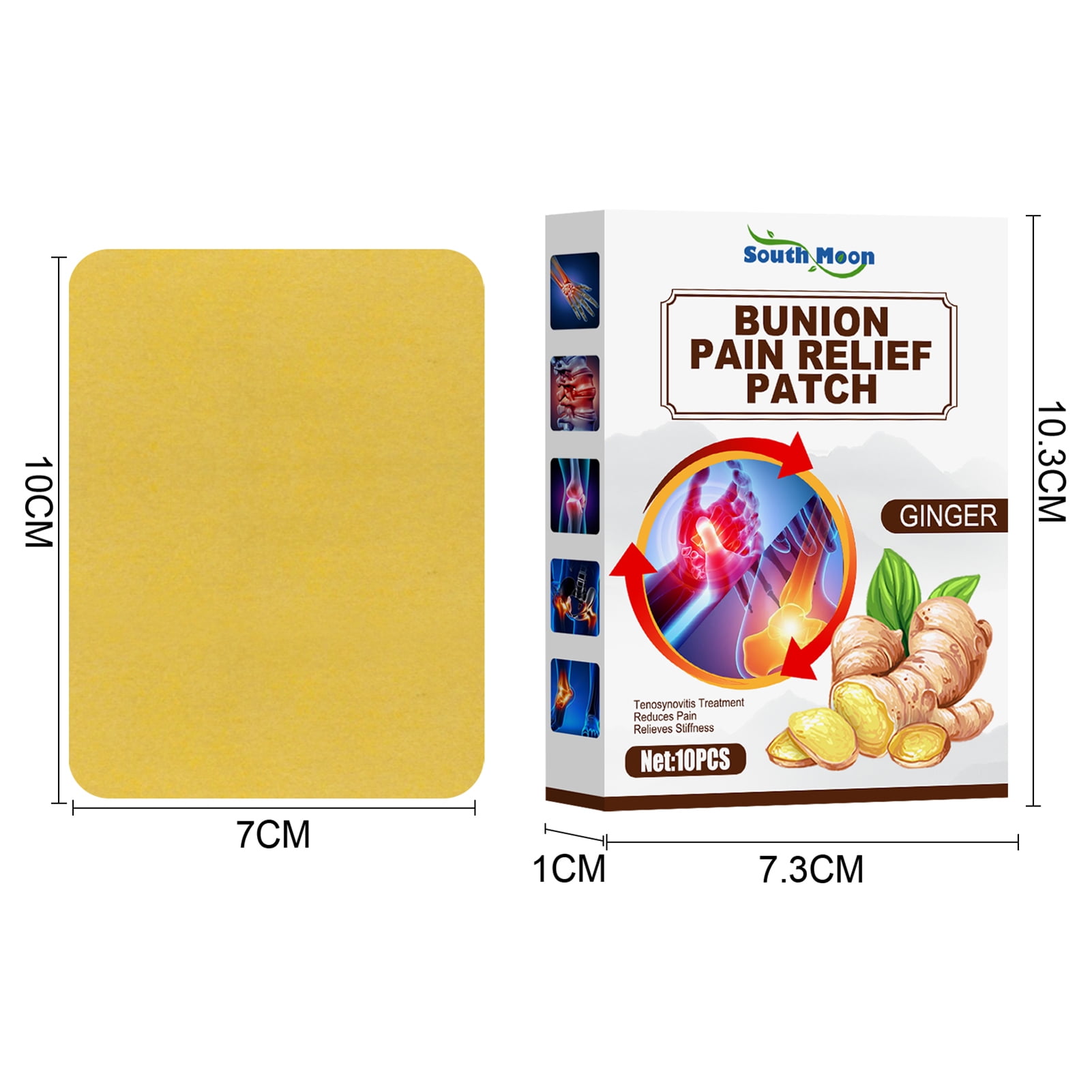 South Moon 10Pcs Bunion Patches Tendon Sheath Therapy Tenosynovitis ...