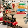 Gymax 6V Electric Kids Ride On Train Motorized Train Toy w/ Track & 6 ...
