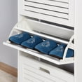 Topcobe Freestanding Shoe Rack with Shutter Doors & 3 Flip Drawers, 3 ...