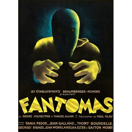 Fantomas French Poster Art 1932 Movie Poster Masterprint (24 x 36 ...