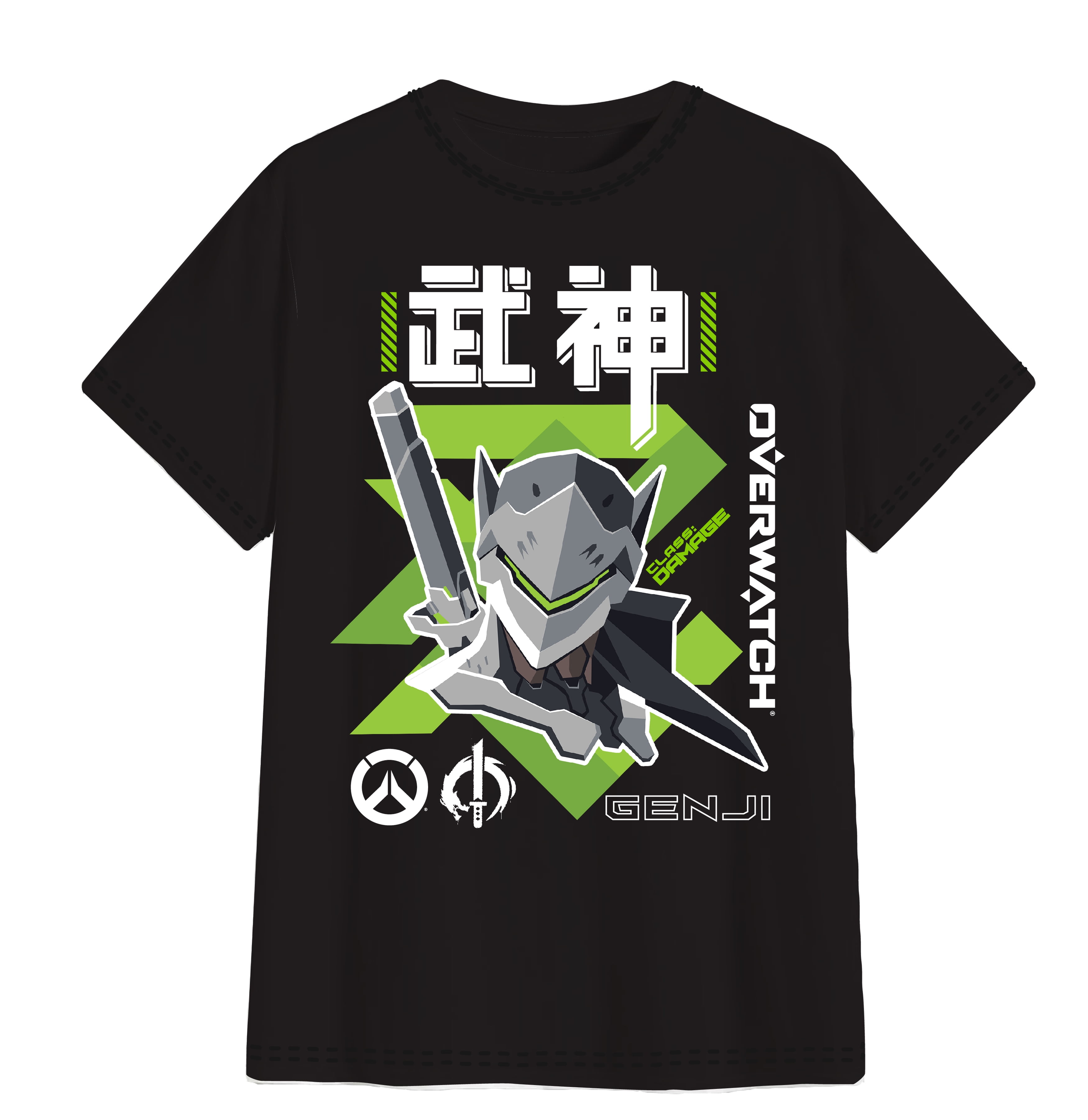 Overwatch Genji Cyborg Ninja Boys Video Game Mens and Womens Short ...