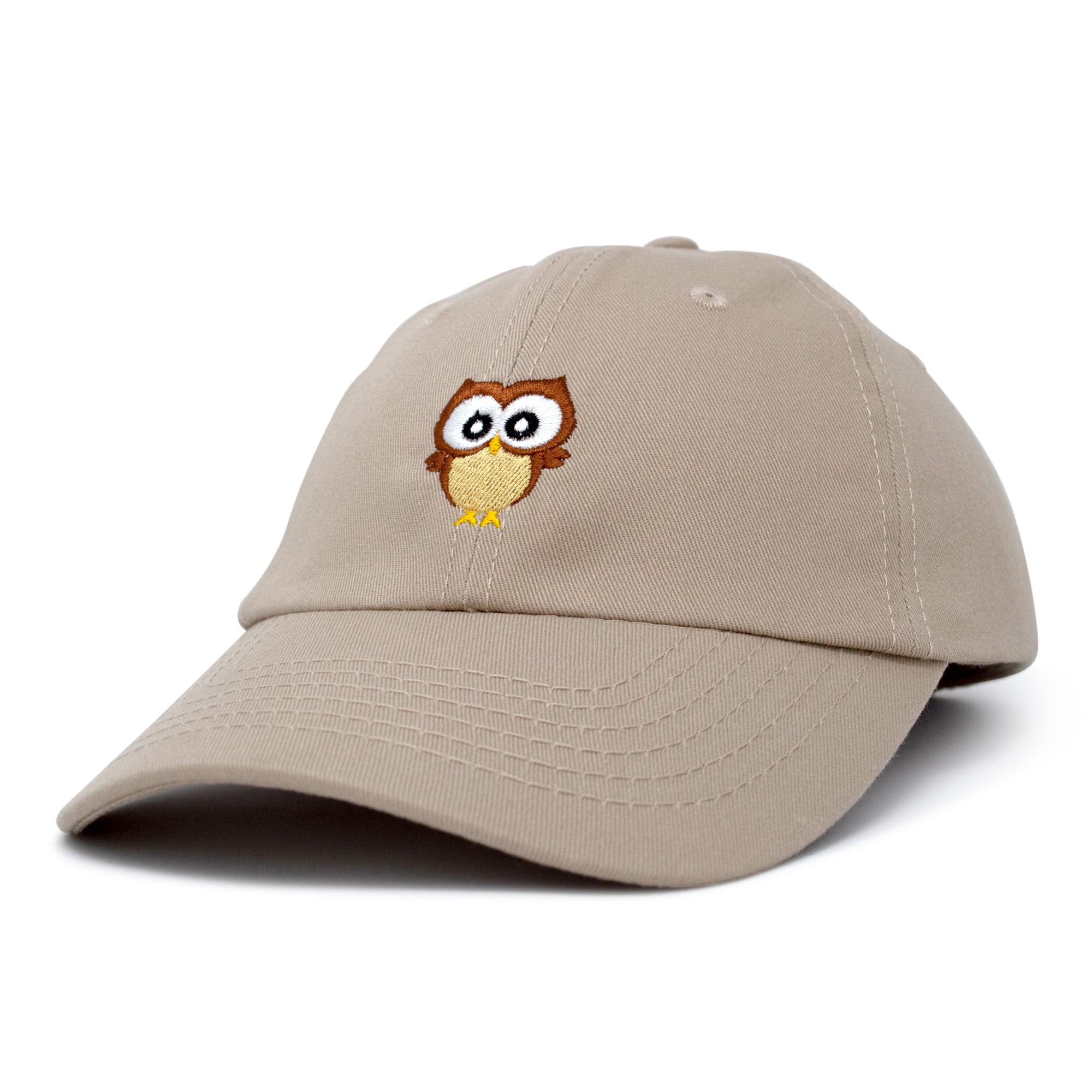 DALIX Cute Owl Hat Cotton Baseball Cap in Khaki - Walmart.com