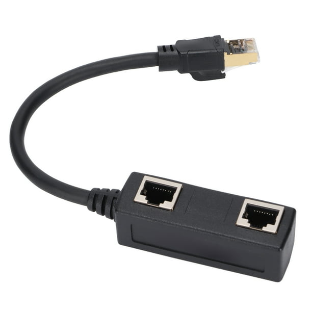 Ethernet Cable Adapter, Black Compact Gold Plated Core Ethernet ...
