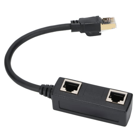 Ethernet Cable Adapter, Black Compact Gold Plated Core Ethernet ...