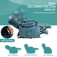 "Colerline 40.9"" Wide Velvet Upholstered Manual Recliner Chair with ...