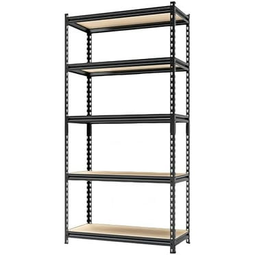 Slsy 5-Tier Adjustable Heavy Duty Steel Shelving Unit, 72"H x 36"W x 18 ...
