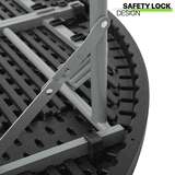 Magshion Round Folding Table, 5.5ft Portable Plastic Table with Handle ...