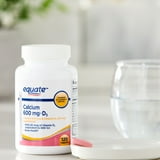 Equate Calcium + D3 Tablets Dietary Supplement, 600 mg, 120 Count, Compare to Caltrate® 600+D3 ...