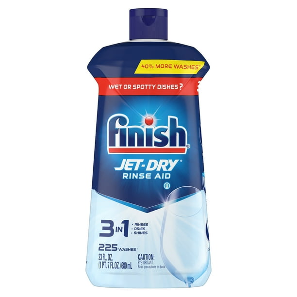 Finish Jet-Dry Rinse Aid, 23oz, Dishwasher Rinse Agent and Drying Agent ...