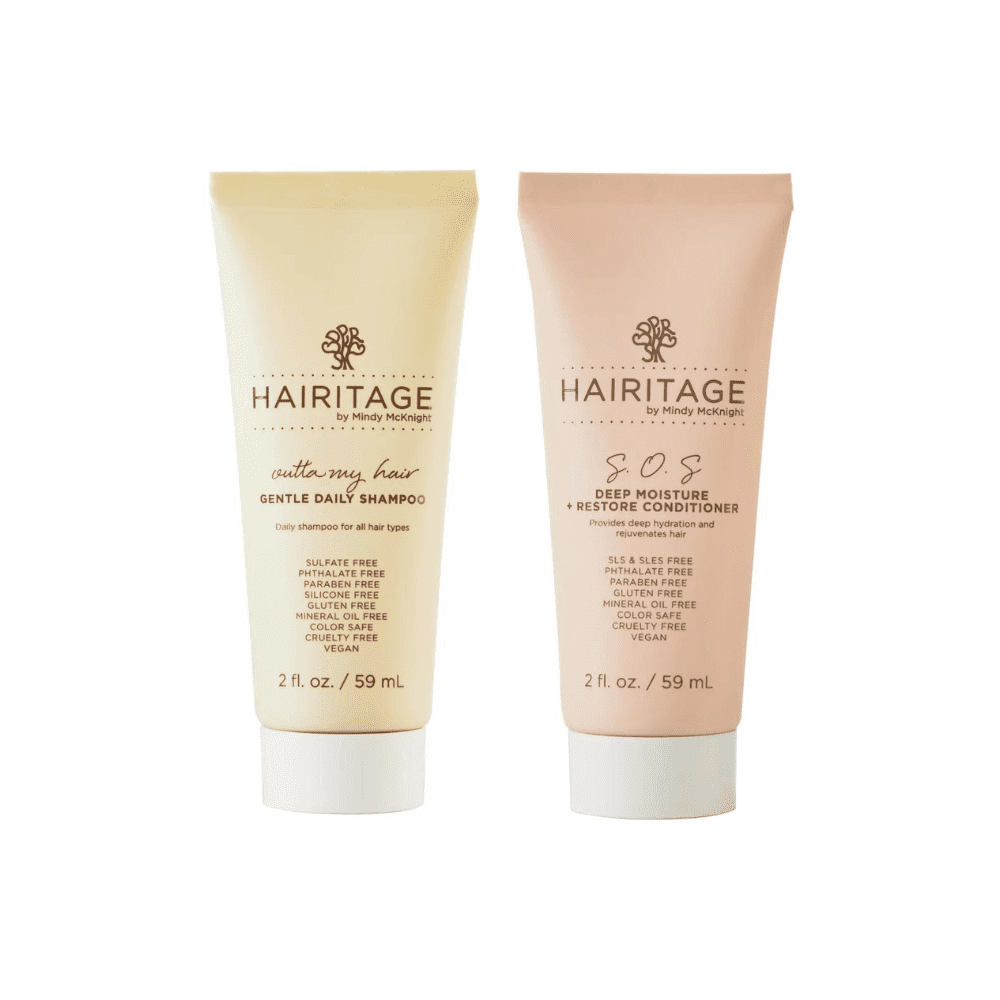 Hairitage Trial & Travel Outta My Hair Shampoo + Conditioner Pack, 2 oz ...