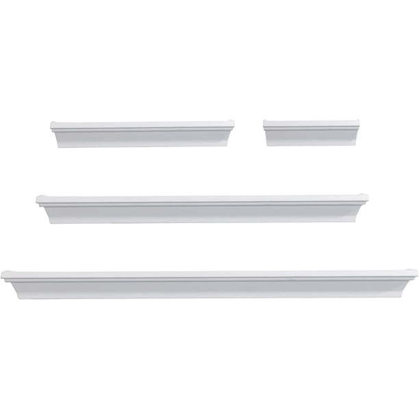 Four-piece set, white，Floating wall-mounted molding wall shelf - Walmart.ca