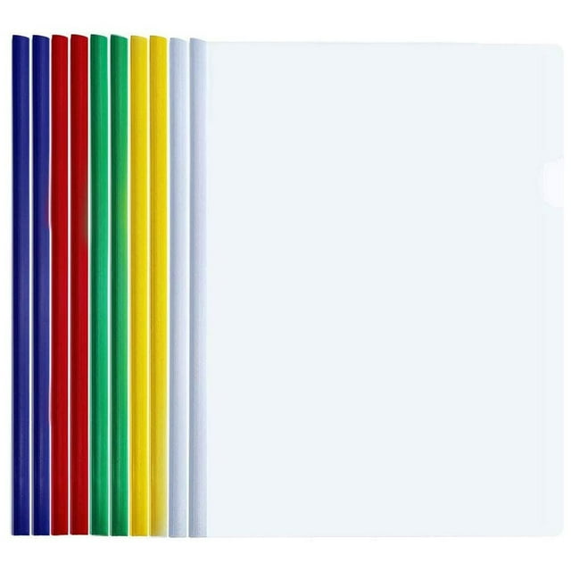 Presentation Folders 10Pcs Plastic Document Folders Sliding Bar Clips ...