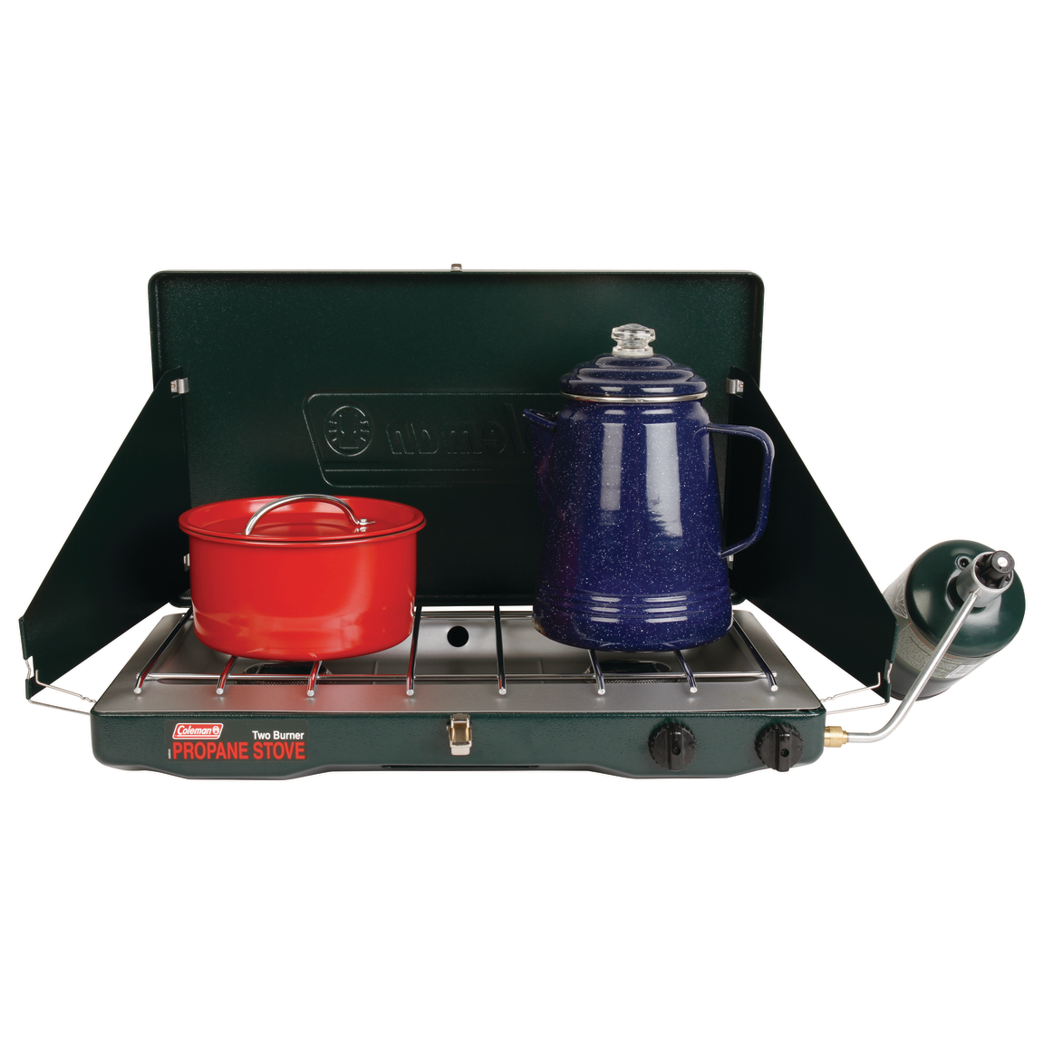 Coleman Brand, Matchlight 10,000 BTU 2-Burner Propane Stove, Black ...