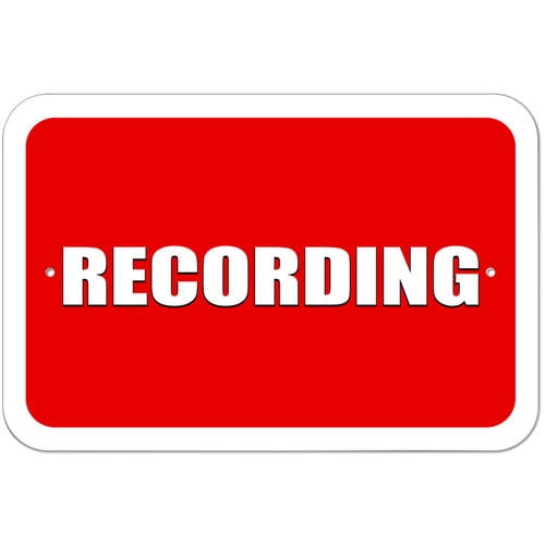 Recording Sign - Walmart.com