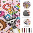 Cartoon Washable Area Rug 5x7 Watercolor Hot Air Balloon Funny Face ...