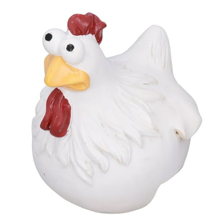 Big Eye Chicken Ornaments Funny Chicken Statues for Garden Stairs Farm ...