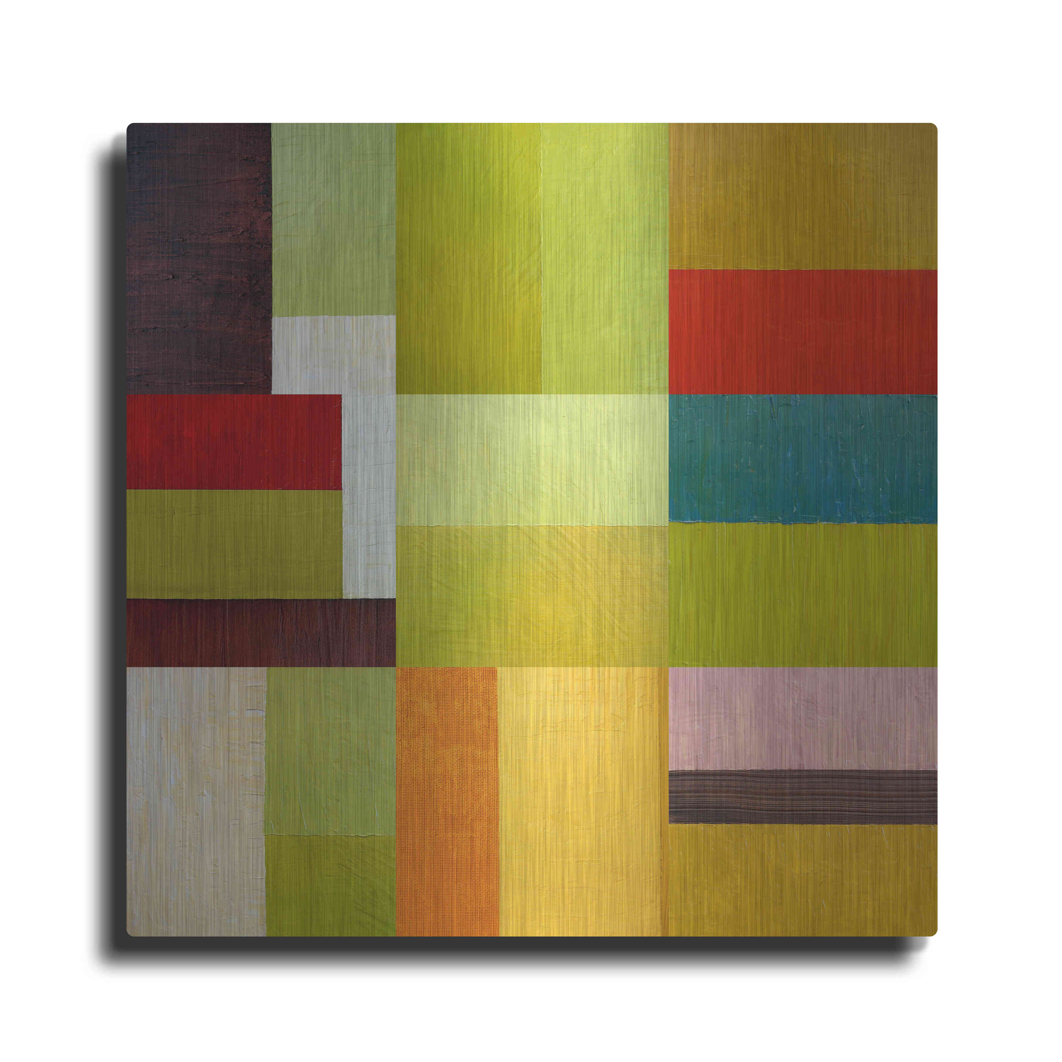 Luxe Metal Art 'Color Study Abstract 1' by Michelle Calkins, Metal Wall ...