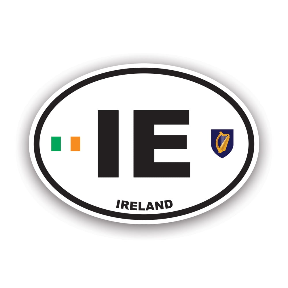 Ireland Oval Sticker Decal - Self Adhesive Vinyl - Weatherproof - Made ...