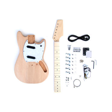 RSW Beginner's DIY Electric Guitar Kit with Basswood Body, Maple Neck ...