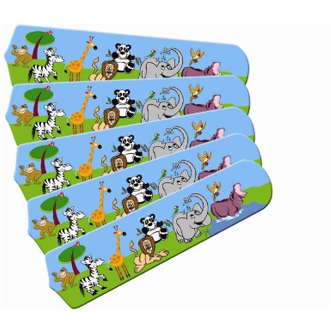 Ceiling Fan Designers 52SET-IMA-JPA Jungle Party Animals 52 In. Ceiling ...
