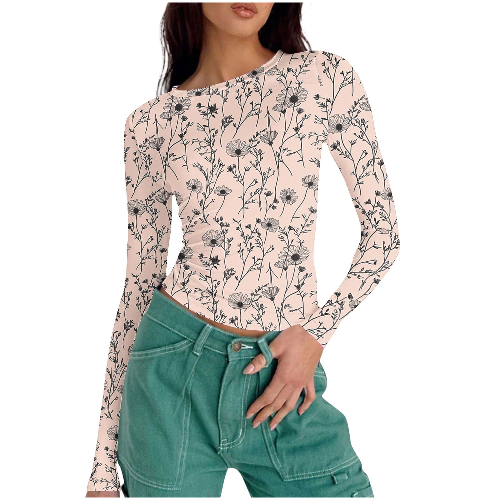 Click here for Njdvhb Womens Long Sleeve Round-Neck Blouses & Shi... prices