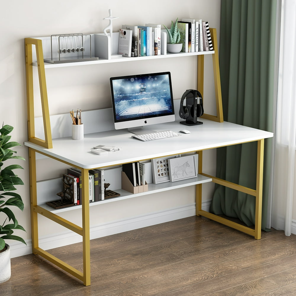 Tribesigns Computer Desk with Hutch,47 inch Study Writing Table with ... Tribesigns Computer Desk with Hutch,47 inch Study Writing Table with ...