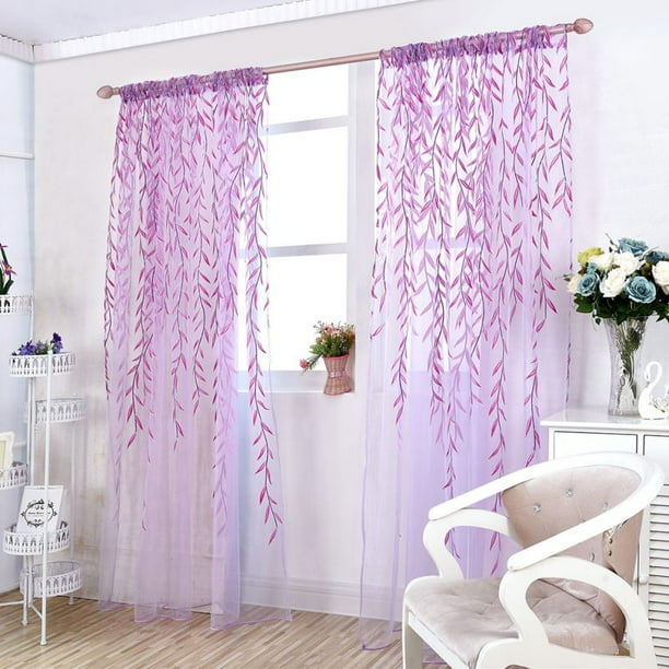 Wicker Printed Curtains Window Room Grommet Curtain Drapes for Window ...