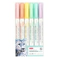 ZEYAR Highlighters, Dual Tips Marker Pen, Chisel and Fine Tips, 6 ...