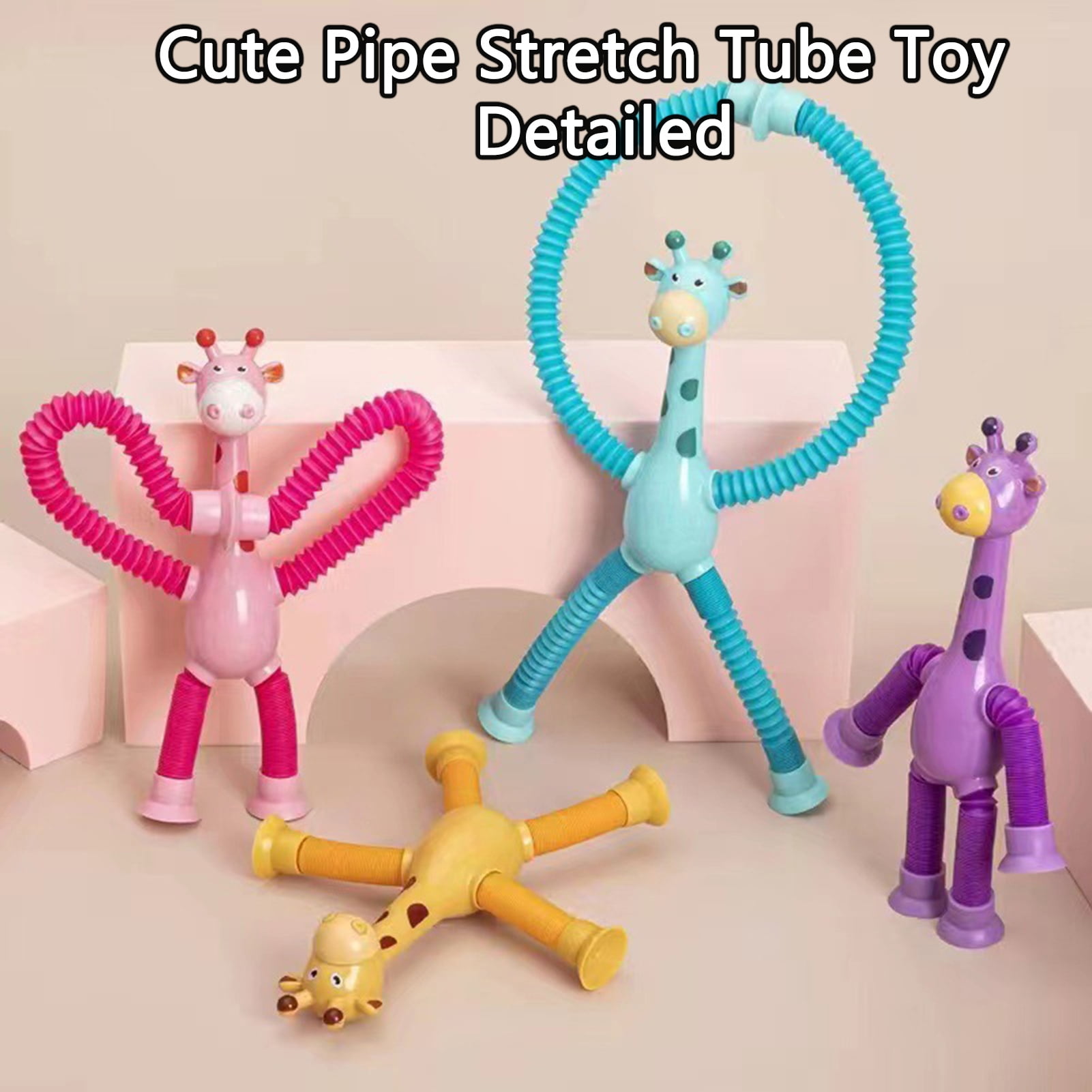 Skindy Telescopic Giraffe Toy with Suction Cup and Built-in Battery ...
