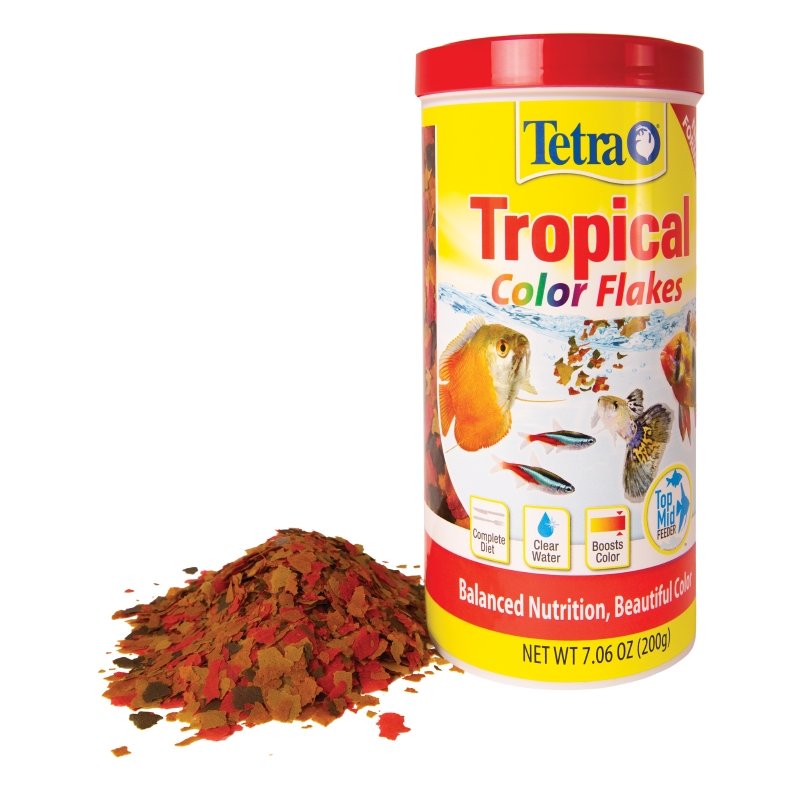 Tetra Tropical Color Flakes 7.06 Ounces, Clear Water Advanced Formula ...