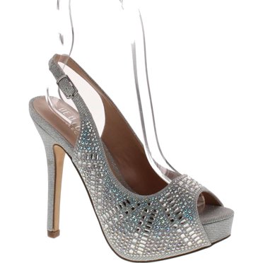 415-FLAMINGO, 4 Inch Heel Glitter Shoes - Walmart.com