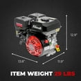 XtremepowerUS 7.0HP Gas Engine Replacement for Go Kart, Log Splitter ...