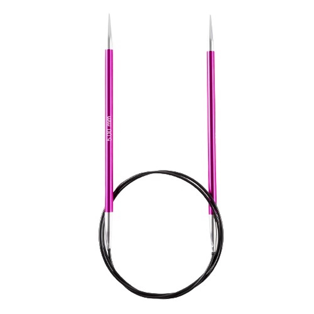 Aguja Circular Aluminio P/ Tejer Zing 80cm No.5mm Knitpro Rosa ...