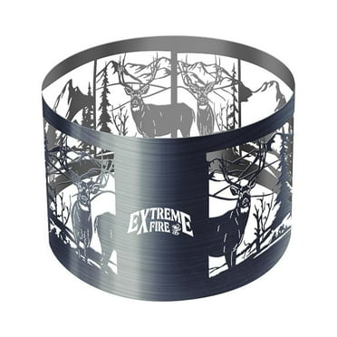 Titan Great Outdoors 24-in Steel Fire Ring with 15.5-in. x 19.5-in ...