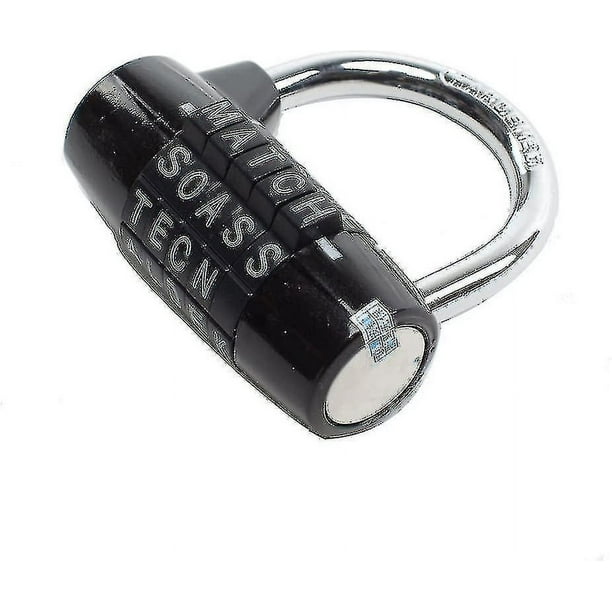 5-dial Combination Lock, Black 5 Letters Lock Code Lock Large Gym ...