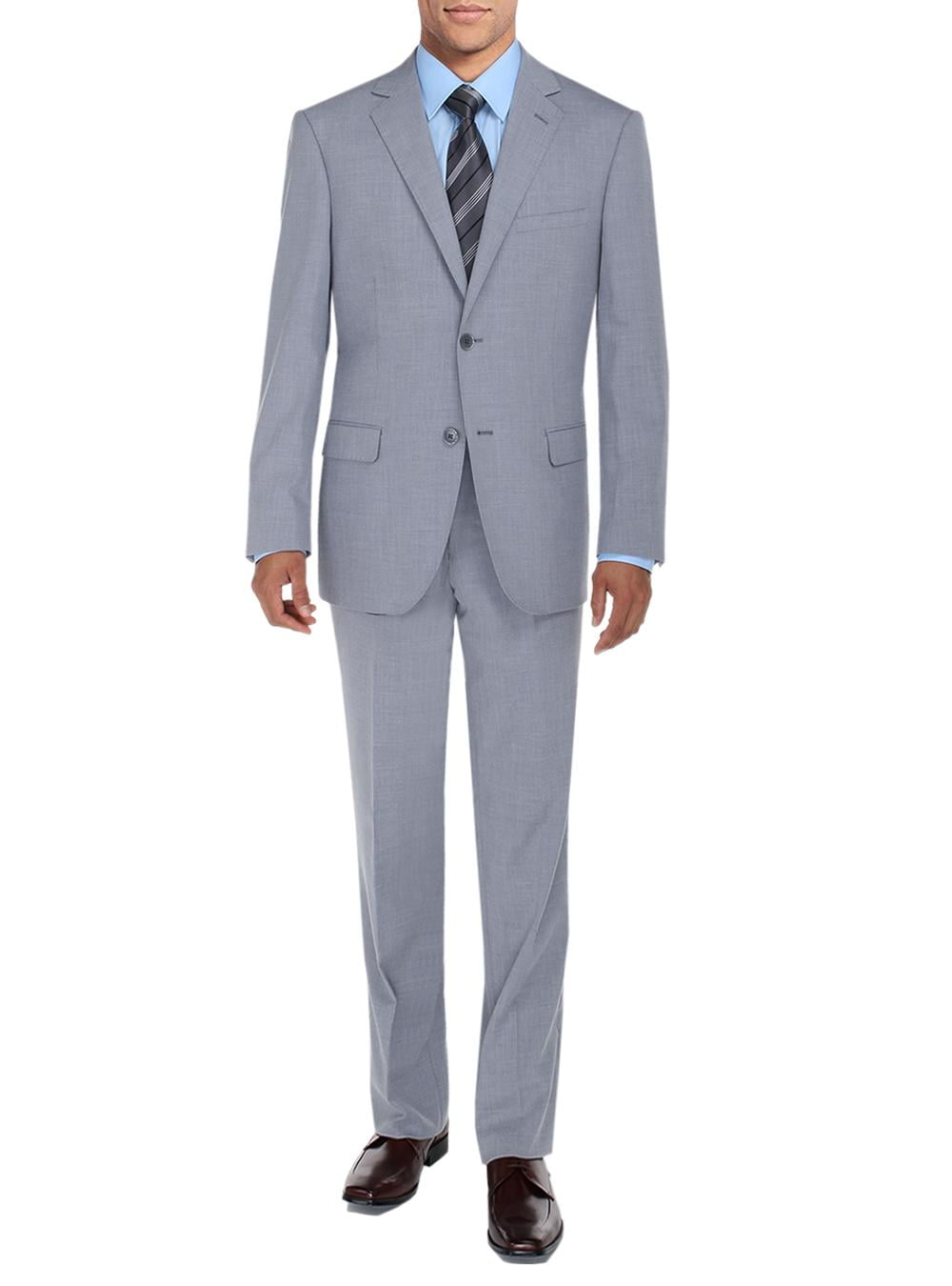 DTI BB Signature Men's Suit 2 Button Modern Fit Side Vent Jacket Flat ...