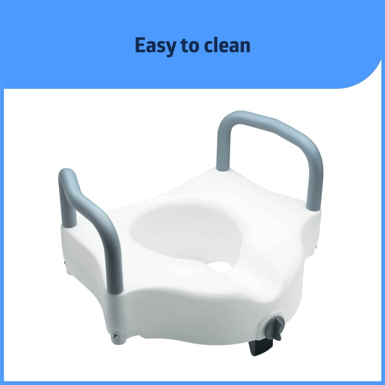 Raised Toilet Seat For Seniors Medline Riser W/Microban Antimicrobial ...