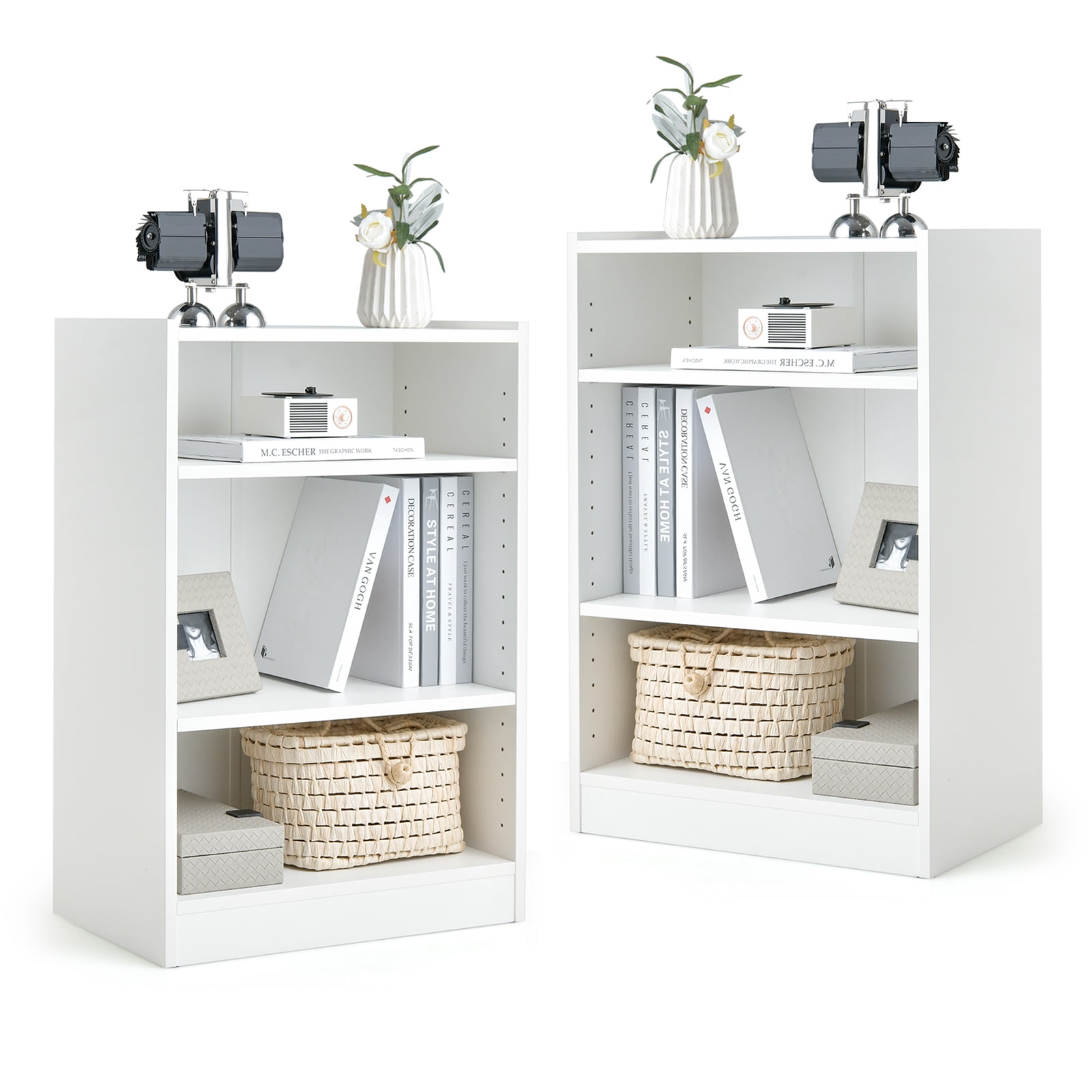 Click here for Costway 2 Pcs 3-Tier Bookcase Open Multipurpose Di... prices