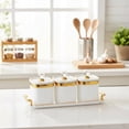 Lazsy Kitchen Seasoning Container Set Dust-Resistant Lids Luxury ...
