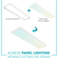 Luxrite 1x4 FT LED Panel Light Surface Mount Kit, Aluminum Flush ...