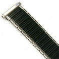 Mens 16-19mm Black Silver Twist O Flex Stretch Expansion Watch Band ...