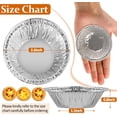 200 Pieces 2.6 Inch Round Pie Tart Small Tin Foil Pans Disposable ...