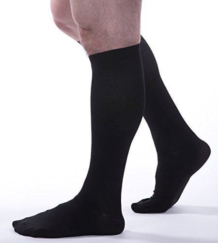 Allegro Men’s 15-20 mmHg Essential 103 Ribbed Compression Support Socks ...