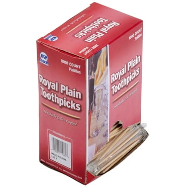 AmerCare Royal Mint-Flavored Individually Wrapped Round Wood Toothpicks ...